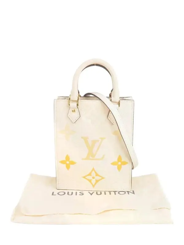 LOUIS VUITTON Petit Sac Plat Calfskin Tote Bag - Neutrals
