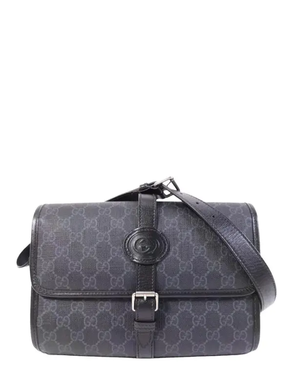 Gucci Gg Supreme Monogram Shoulder Bag - Grey