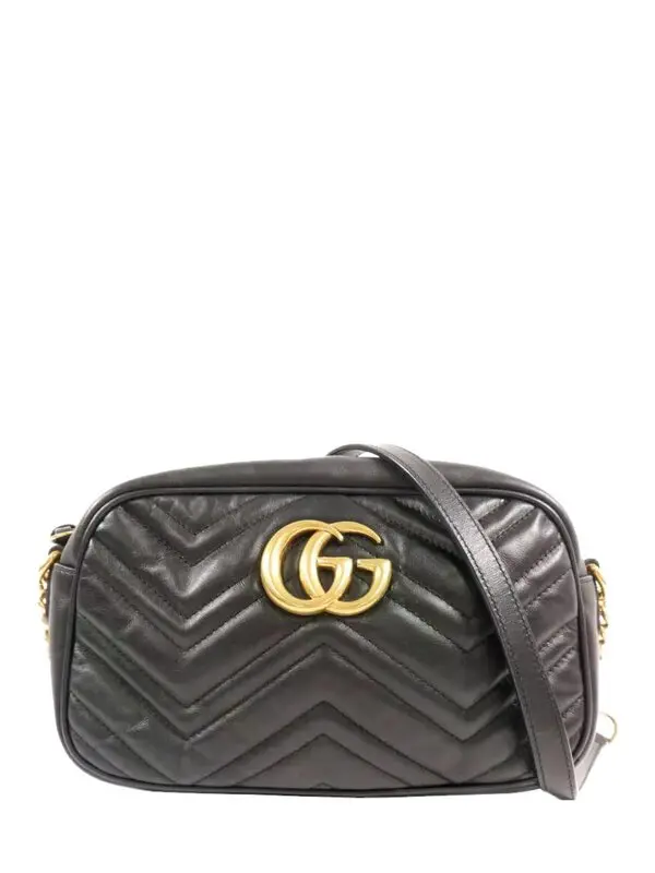Gucci Gg Marmont Matelassé Shoulder Bag - Black