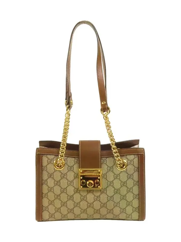 Gucci Small Padlock Gg Supreme Shoulder Bag - Neutrals