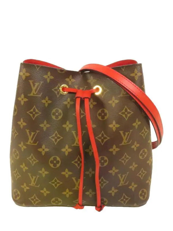 LOUIS VUITTON Monogram Neo Noe Bucket Bag - Red