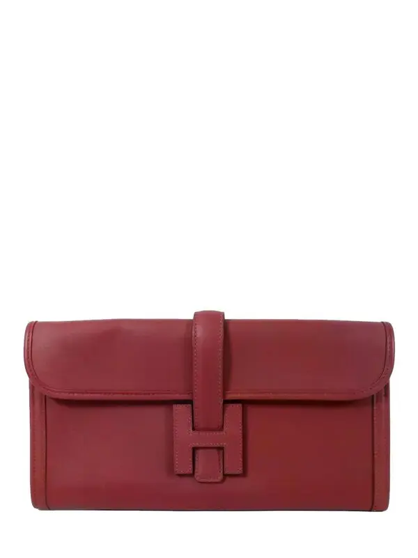 Hermès Jige Elan 29 Swift Leather Clutch Bag - Red