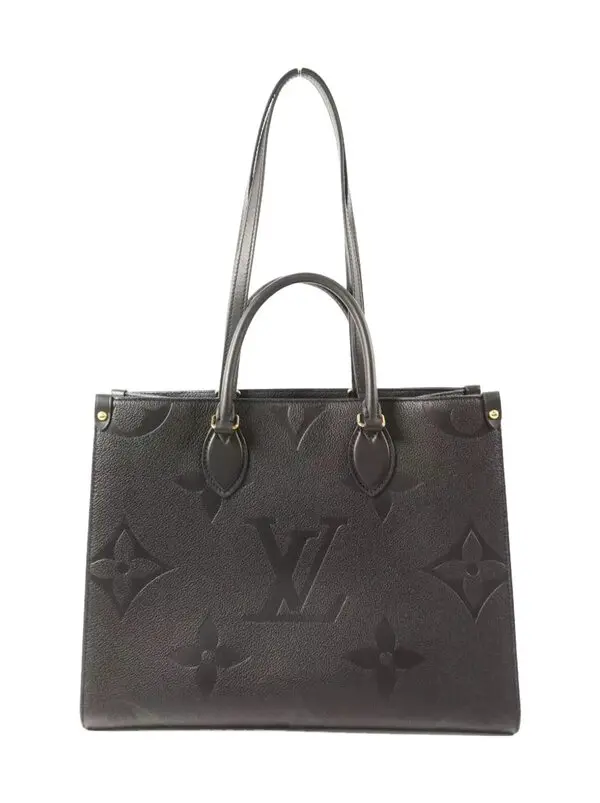 LOUIS VUITTON Monogram Empreinte On The Go Mm Shoulder Bag - Black