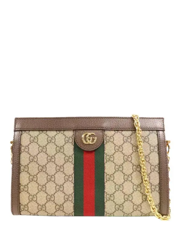 Gucci Gg Supreme Canvas Tote Bag With Web Stripe - Neutrals