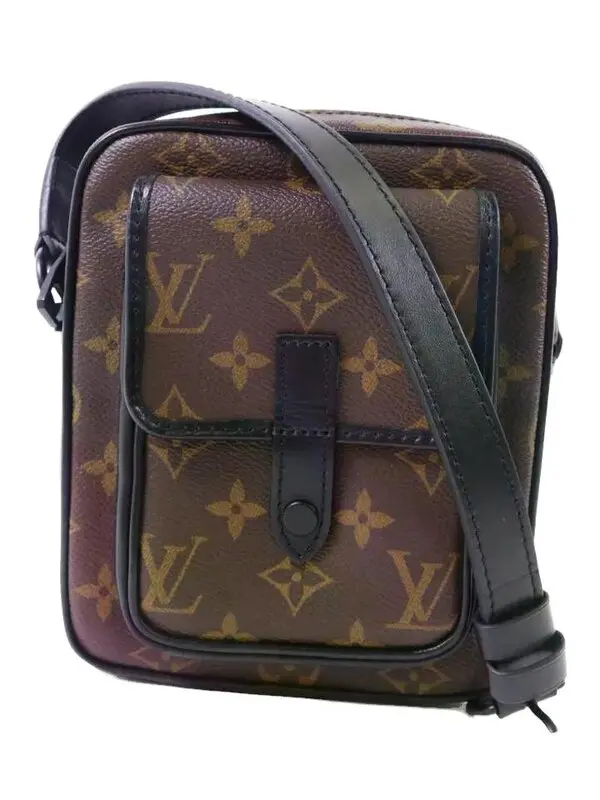 LOUIS VUITTON Monogram Macassar Christopher Crossbody Bag - Brown
