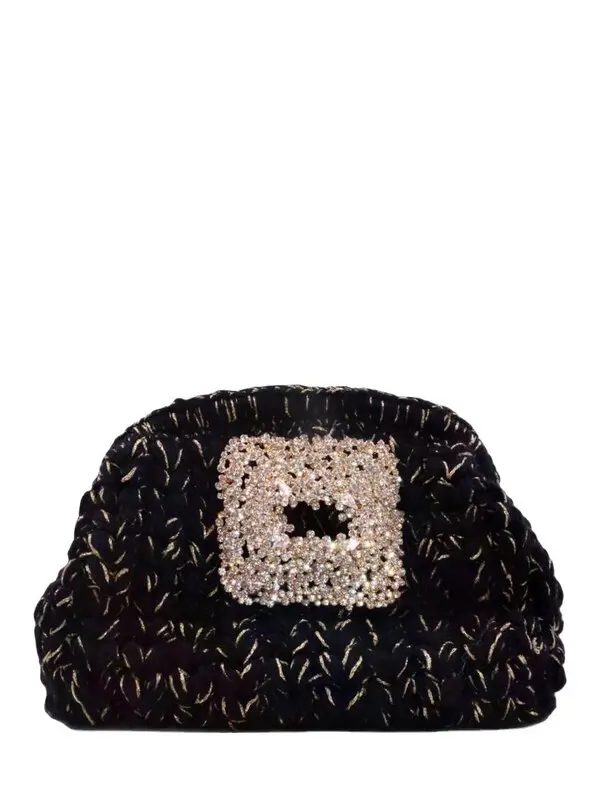 GEDEBE Jewel-buckle Clutch Bag - Black