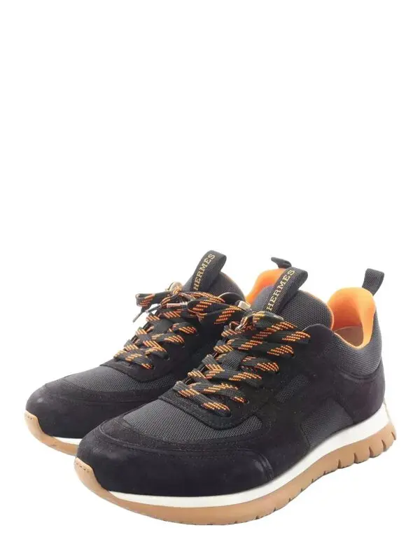 Hermès Jimmy Suede Lace-up Sneakers - Black