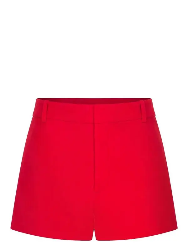 Alice + Olivia Belt-loop Tailored Shorts - Red