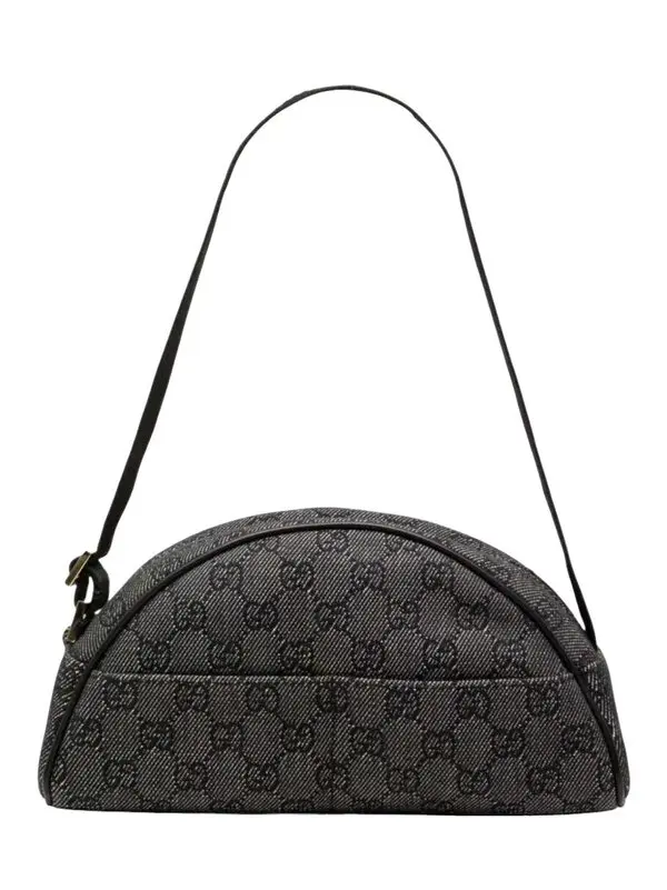 Gucci Gg Denim Shoulder Bag - Grey
