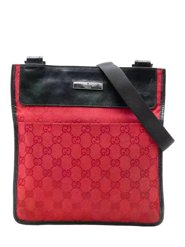 Gucci Gg Canvas Crossbody Bag - Red