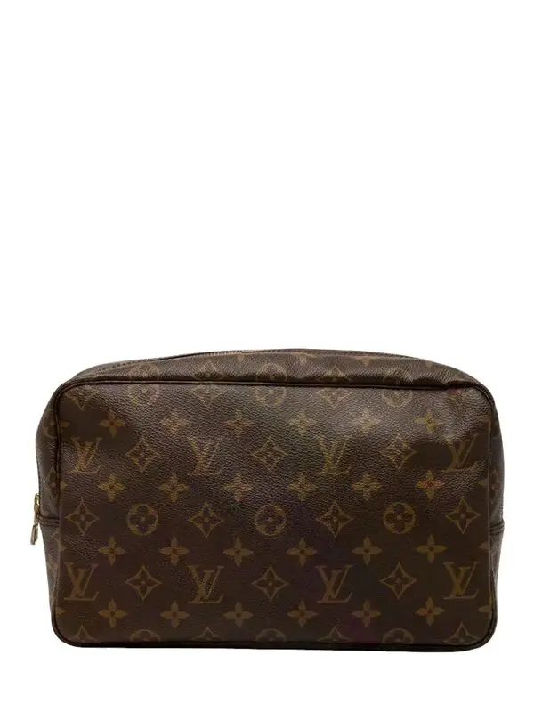 LOUIS VUITTON 1991 Monogram Canvas Trousse Toilette 28 Clutch Bag - Brown
