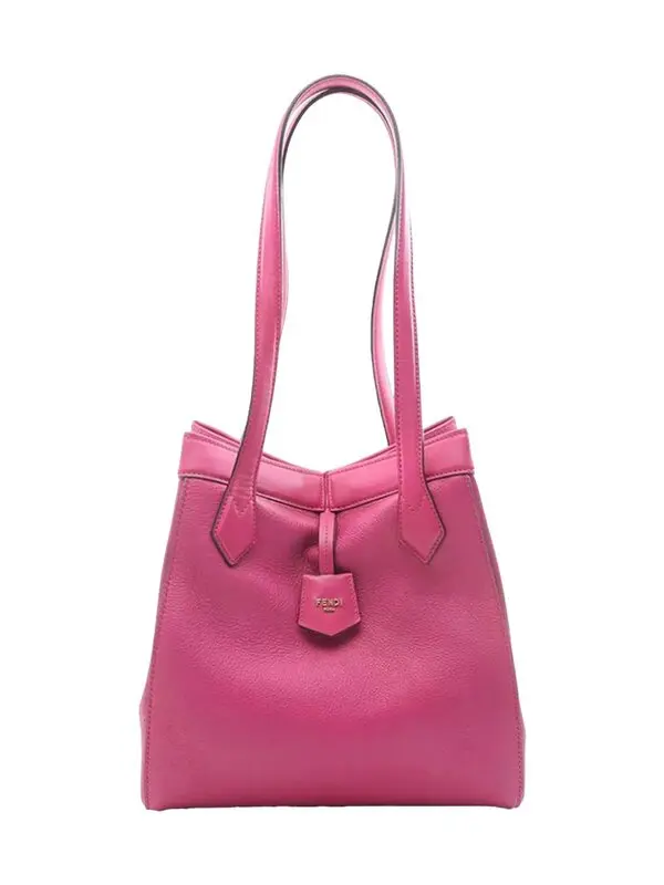 Fendi Leather Origami Tote Bag - Pink
