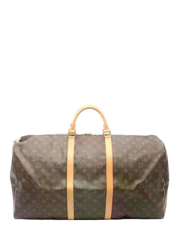 LOUIS VUITTON Monogram Keepall 60 Travel Bag - Brown