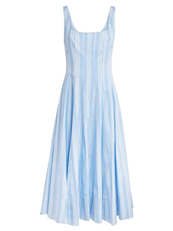 Staud Wells Midi Dress - Blue