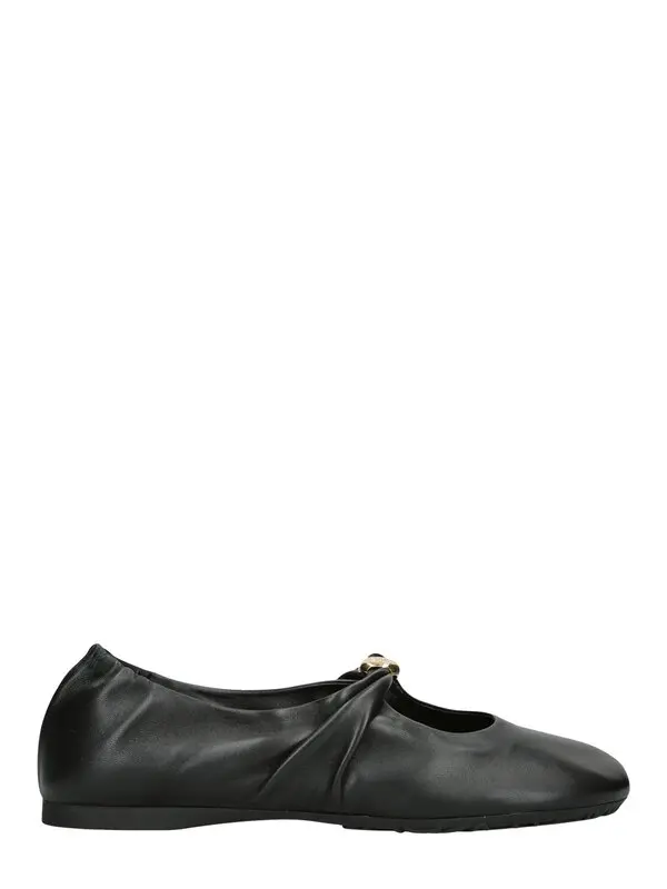 Loewe Leather Pebble Soft Ballet Flats - Black