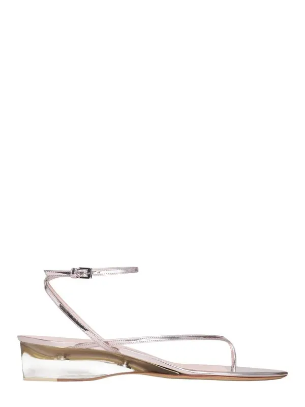 Alaïa Clear Tongs Wedge Sandals - Metallic