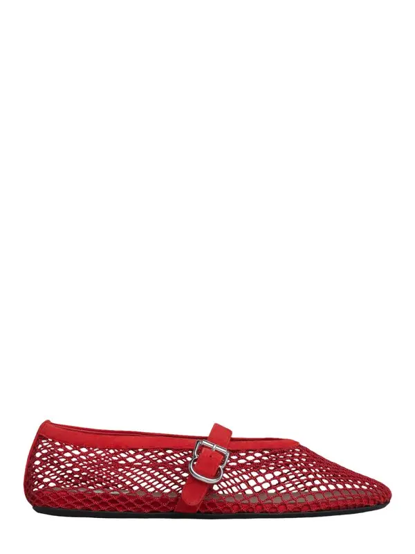 Alaïa Mesh Ballet Flats With Buckle Detail - Orange