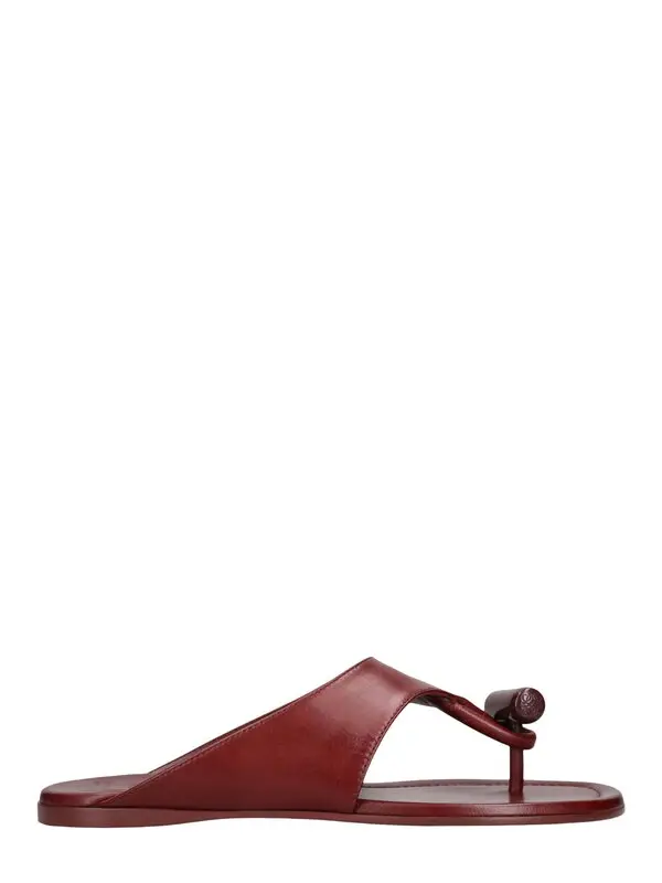 Loewe Leather Toggle Sandals - Red