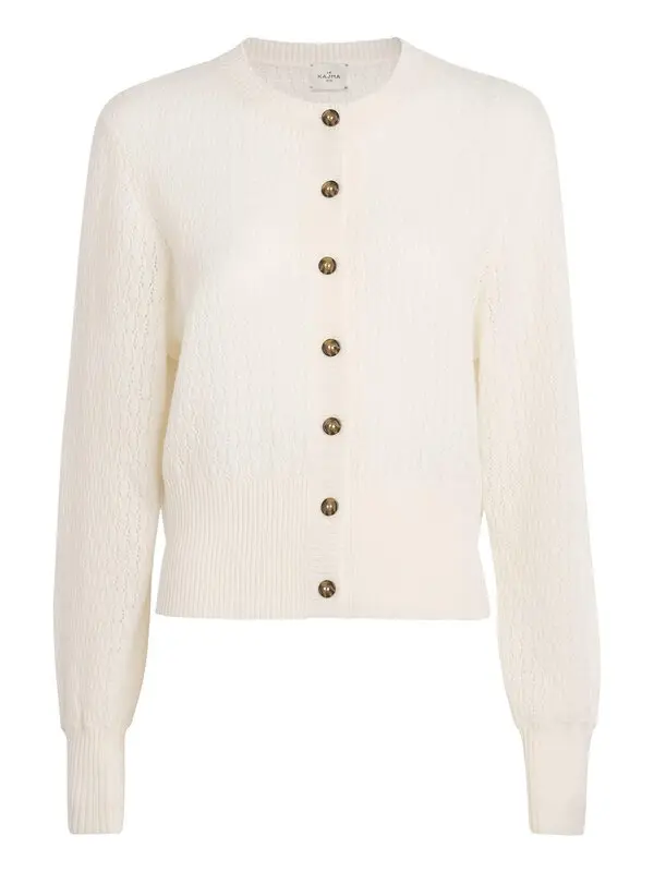 Le Kasha Organic Cotton Gaya Cardigan - White