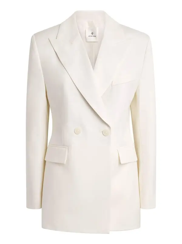 ANINE BING Tiphaine Double-breasted Blazer - Beige