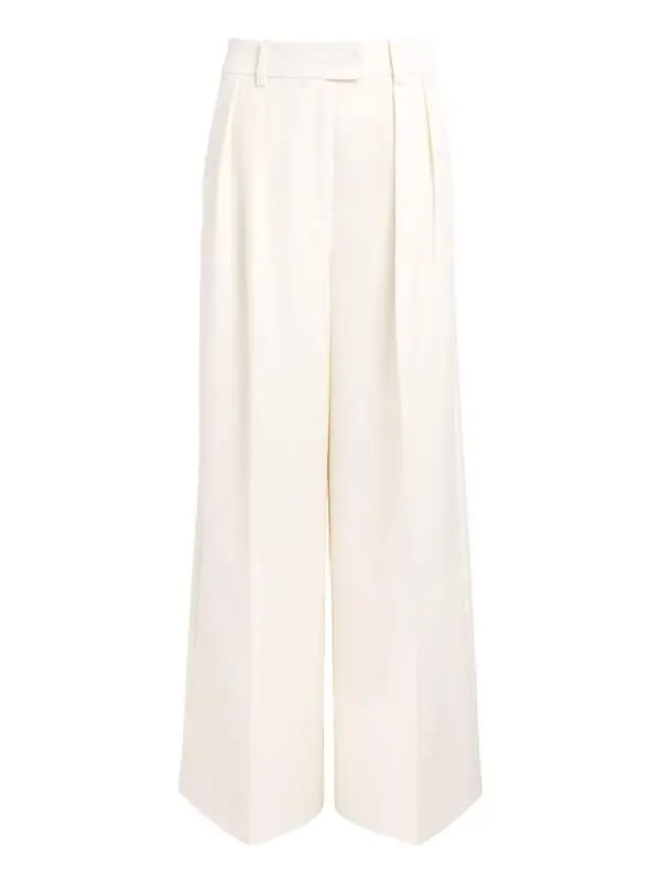 ANINE BING Lou Wide-leg Trousers - Beige
