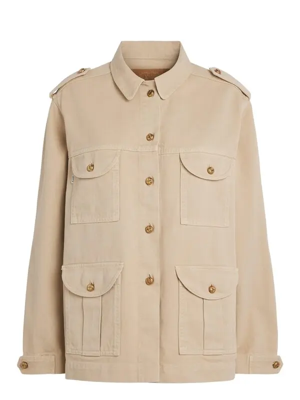 BLAZÉ MILANO Nariida Sahariana Denim Jacket - Beige