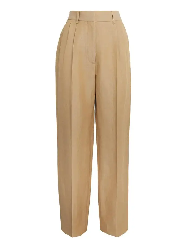 BLAZÉ MILANO Renegade Fox Straight Tailored Trousers - Brown