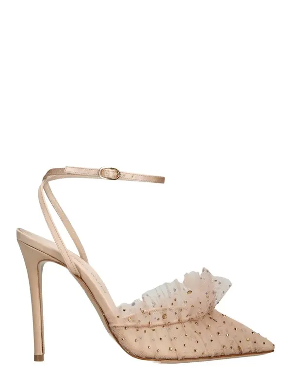 ANDREA WAZEN Embellished Franca Sparkle Pumps 105 - Nude