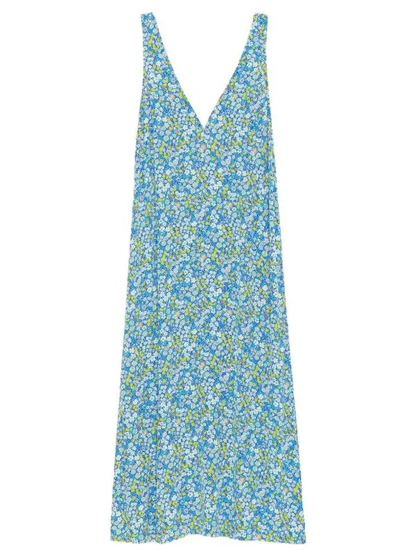 Zadig&Voltaire Renzo Floral Print Midi Dress - Blue