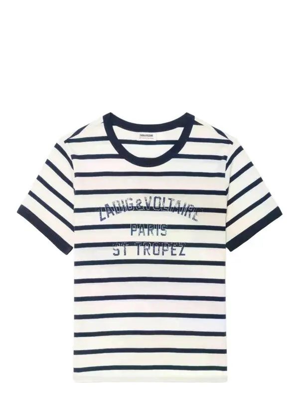 Zadig&Voltaire Striped Crewneck T-shirt - Neutrals