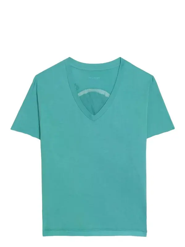 Zadig&Voltaire Tommer V-neck Short Sleeve T-shirt - Blue