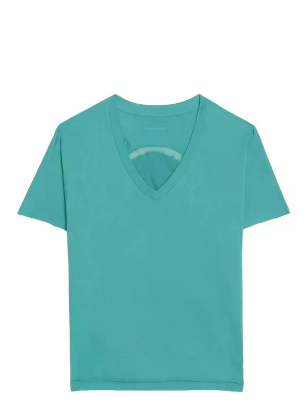 Zadig&Voltaire Tommer V-neck Short Sleeve T-shirt - Blue
