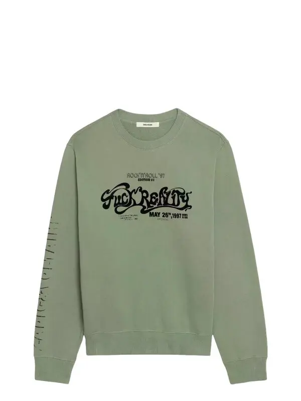Zadig&Voltaire Aime Crew Neck Long Sleeve Sweatshirt - Green