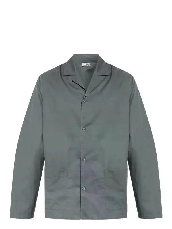 MAISON MARGIELA Patch-pocket Notched-collar Shirt - Grey