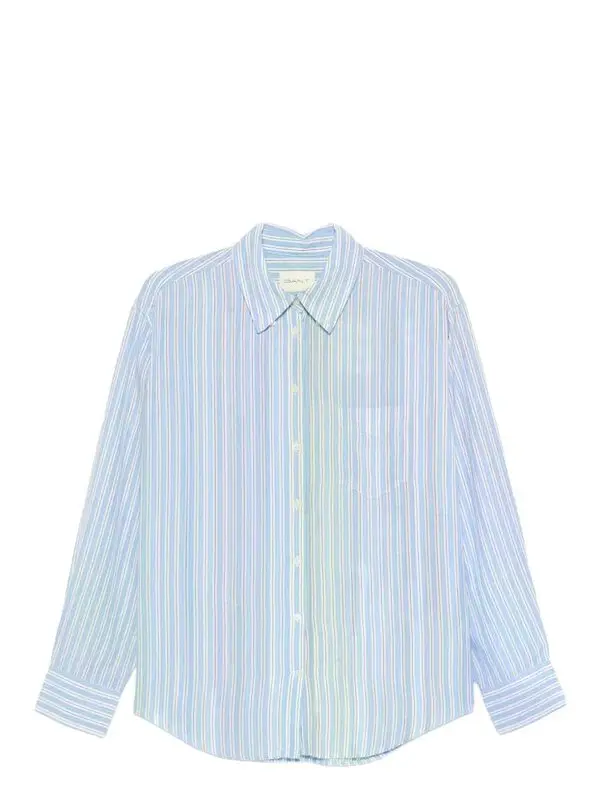 Gant Striped Cotton Shirt - Blue