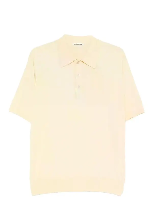 Auralee Short-sleeve Polo Shirt - Yellow