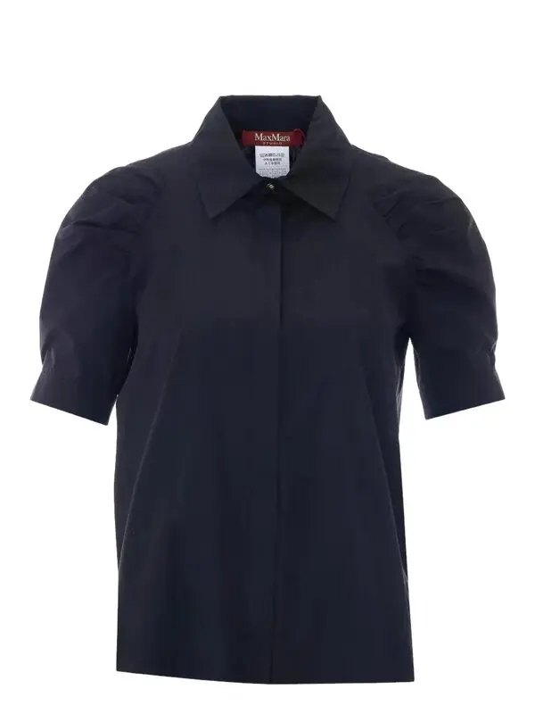 Max Mara Ruched Sleeve Shirt - Black