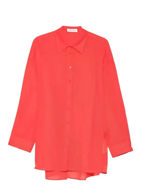 THE FRANKIE SHOP Melia Open-back Shirt - Red