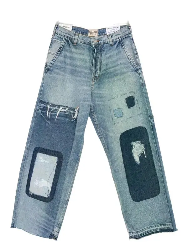GALLERY DEPT. Patchwork Distressed Jeans - Blue