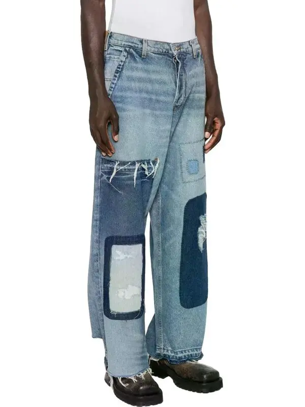 GALLERY DEPT. Patchwork Distressed Jeans - Blue