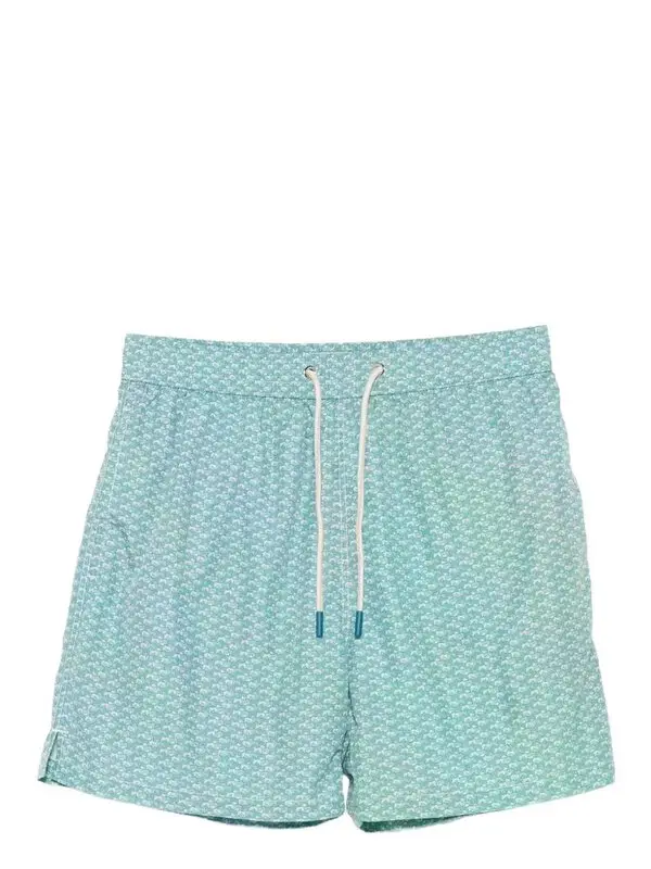 FEFÈ Patterned Swim Shorts - Blue