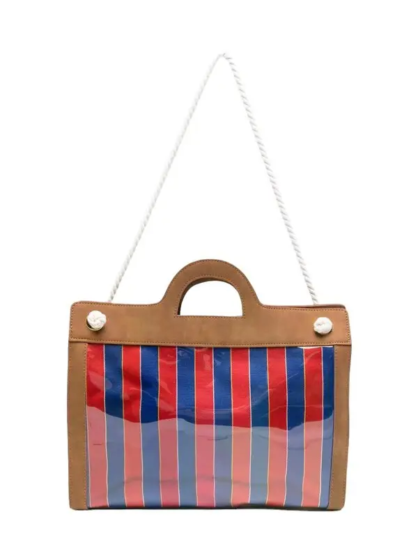 LA MILANESA Large Dalila Striped Tote Bag - Blue
