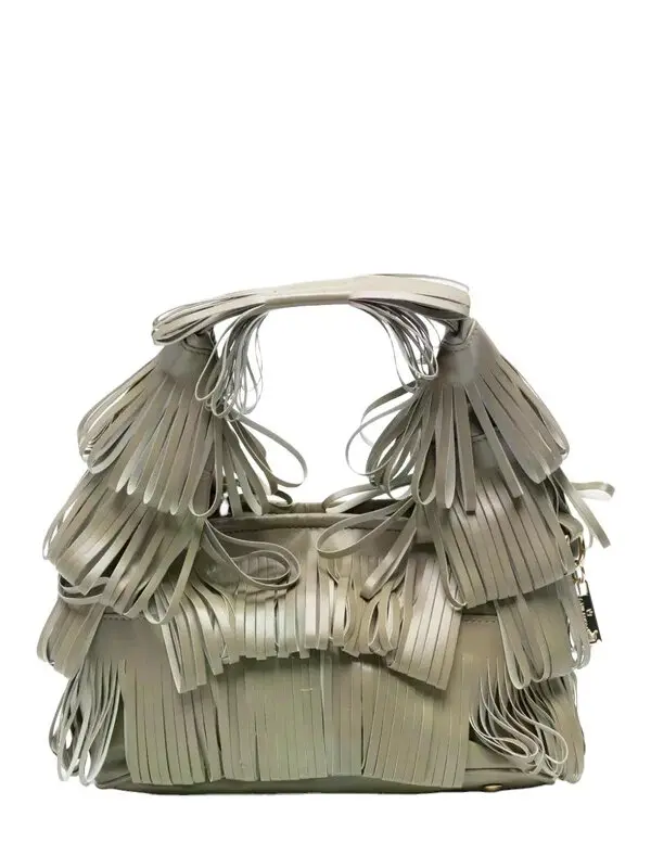 LA MILANESA Small Capucine Fringed Tote Bag - Green