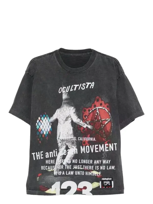 RIVINGTON ROI REBIS Graphic-print T-shirt - Grey