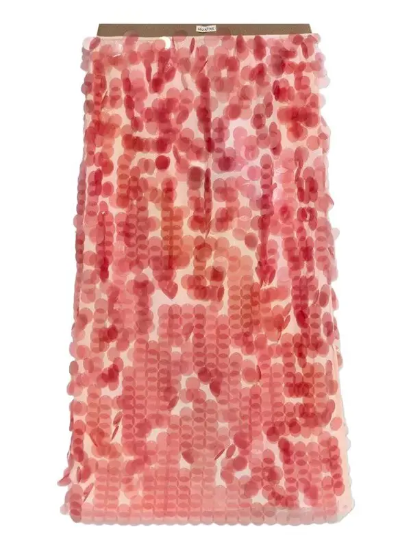 Munthe Sequin-embellished Midi Skirt - Pink