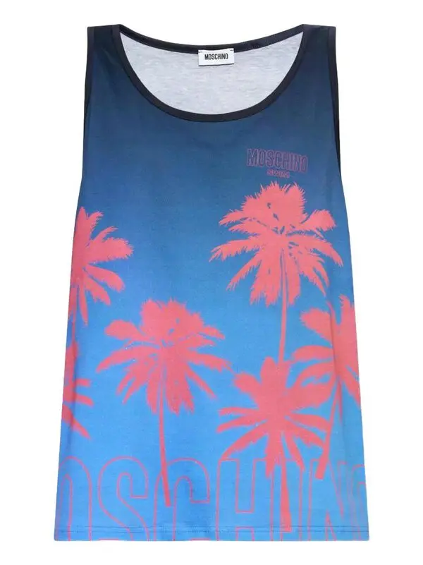 Moschino Printed Tank Top - Blue