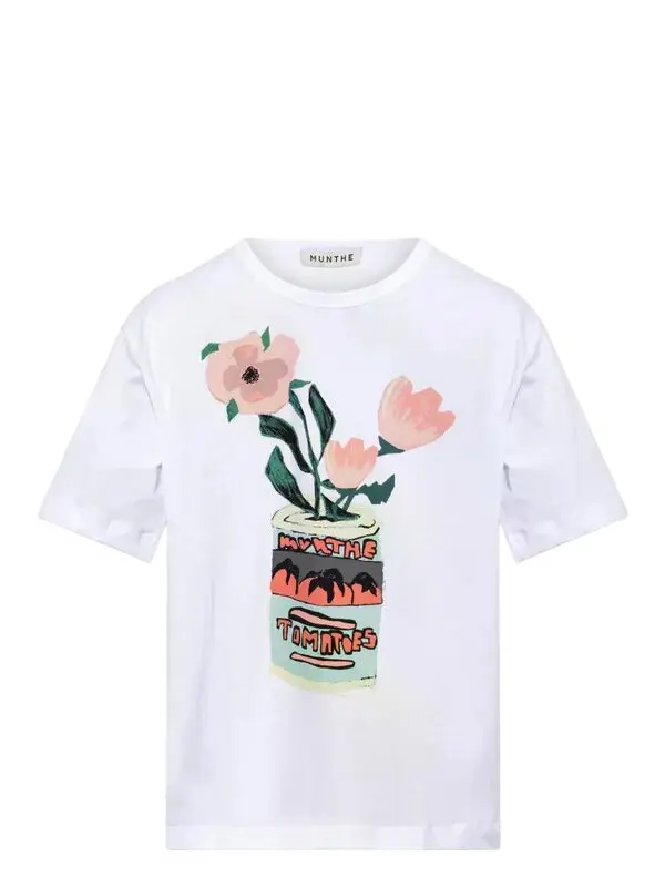 Munthe Graphic Print T-shirt - White
