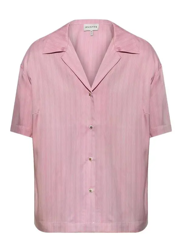 Munthe Pinstripe Button-up Shirt - Pink