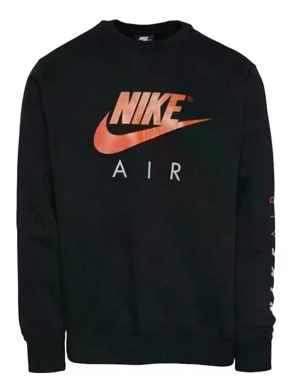 Nike Logo-print Crew Neck Sweater - Black