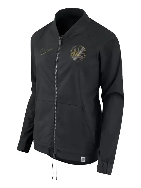 Nike Nba Golden State Warriors Bomber Jacket - Black